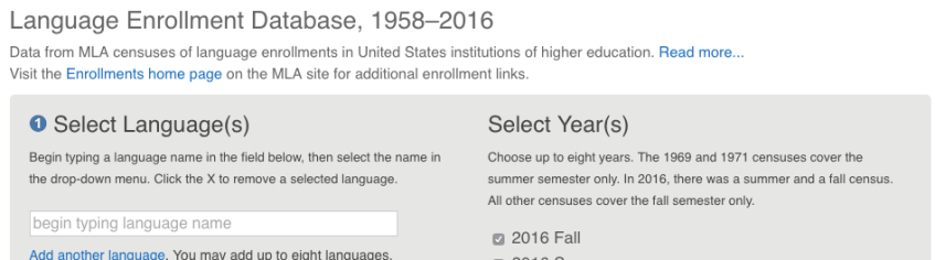 MLA Language Map | Modern Language Association